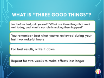 Three Good Things, An Attitude of Gratitude, Count Your Blessings ...